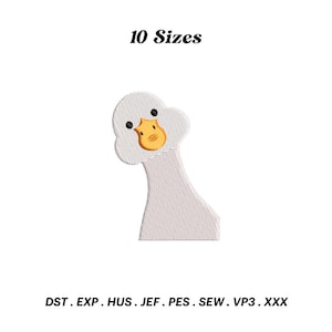 Curious Goose Embroidery Design, Peek Goose Designs, Silly Goose ...
