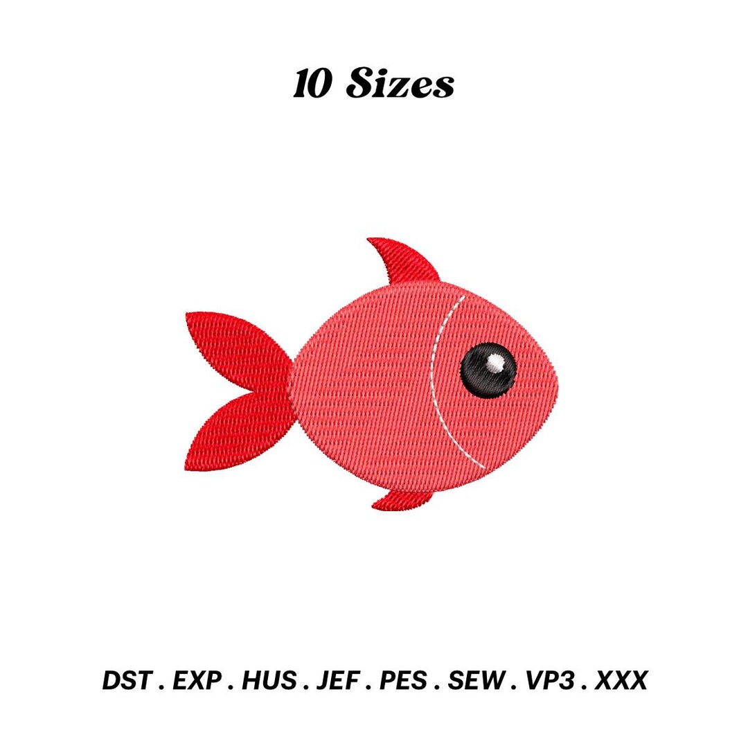 Fish Embroidery Design, Animal Stitching Pattern, Fishy Embroidery ...