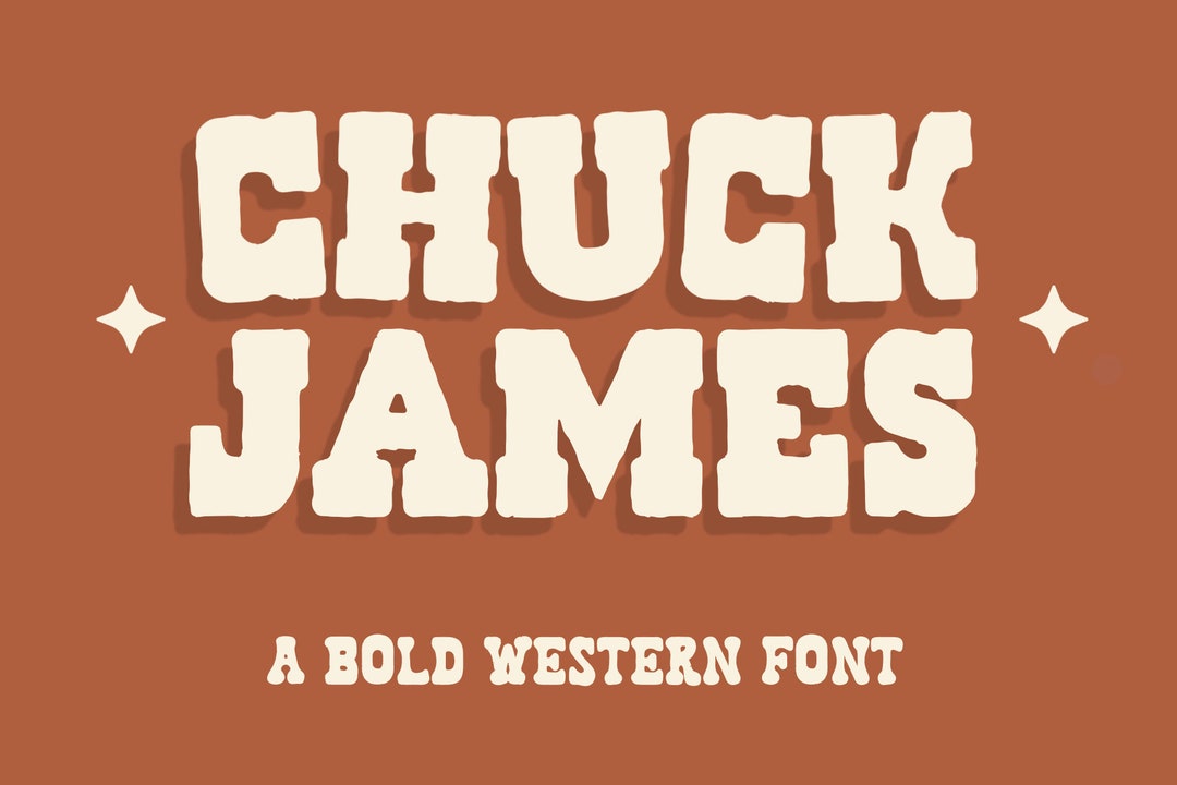 Chuck James Font: Bold Western Serif (OTF, TTF, SVG) - Etsy