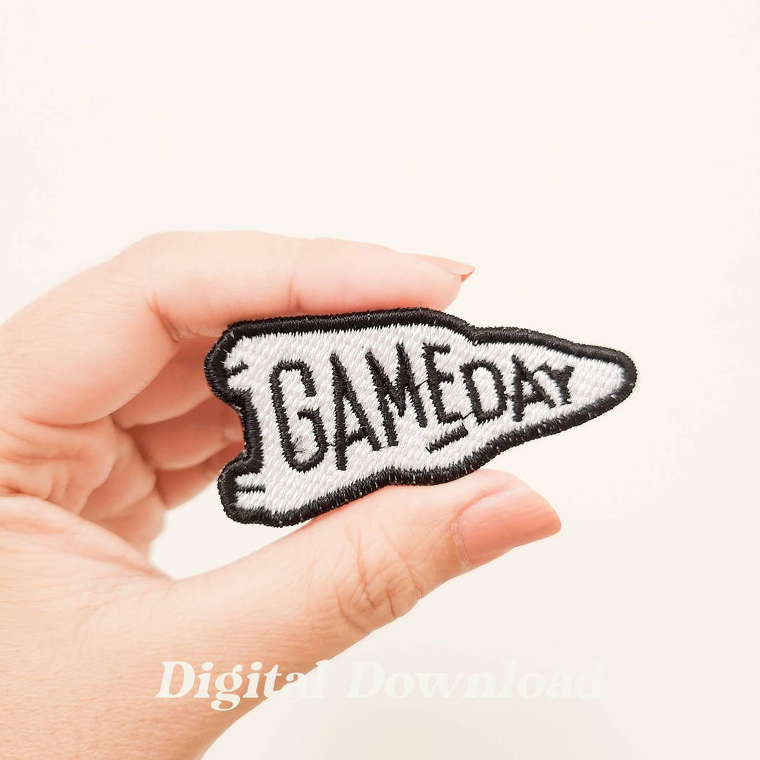 Game Day Embroidery Design, Sport Embroidery Patch, Flag Embroidery ...