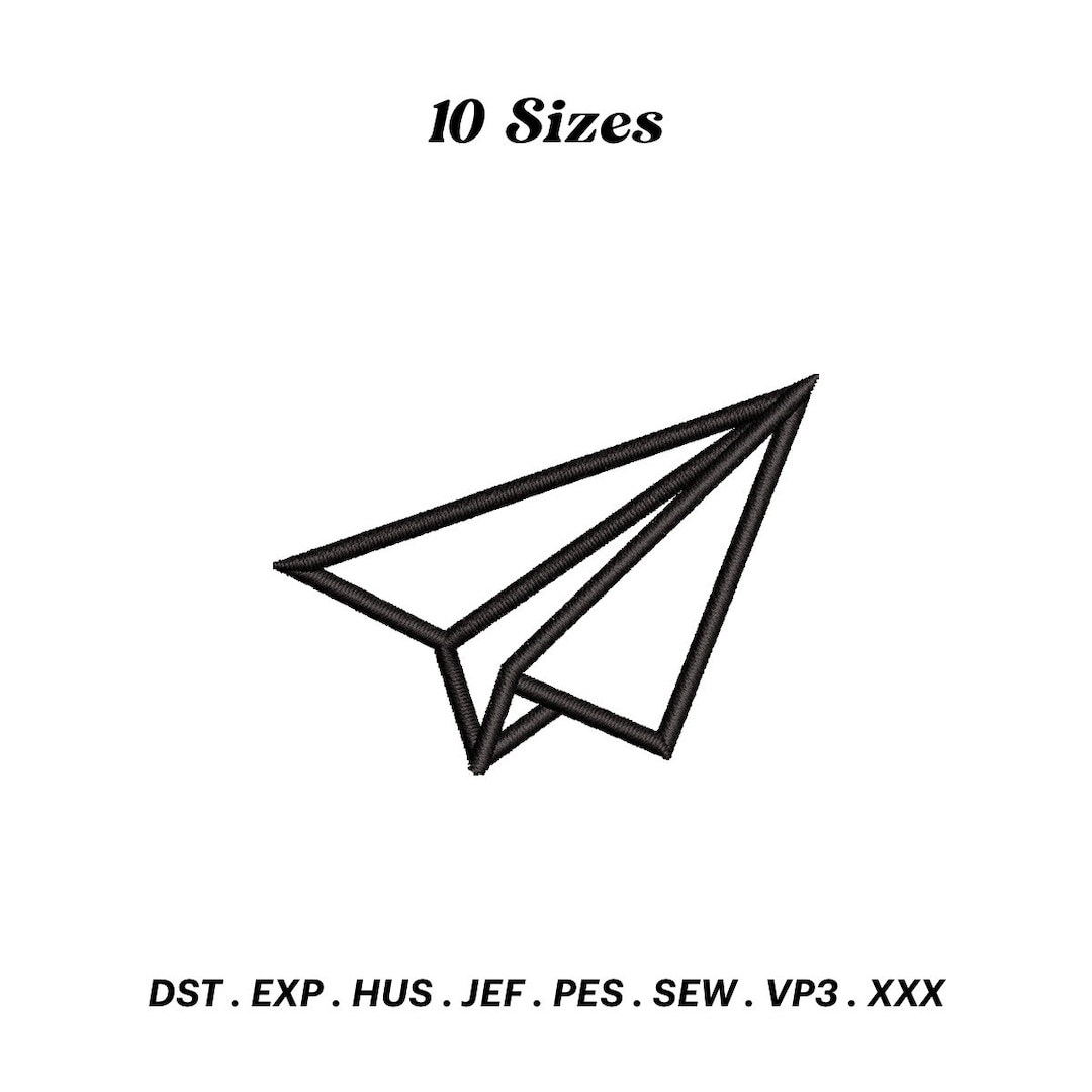 Paper Plane Embroidery Design: Origami Airplane (digital Download) - Etsy