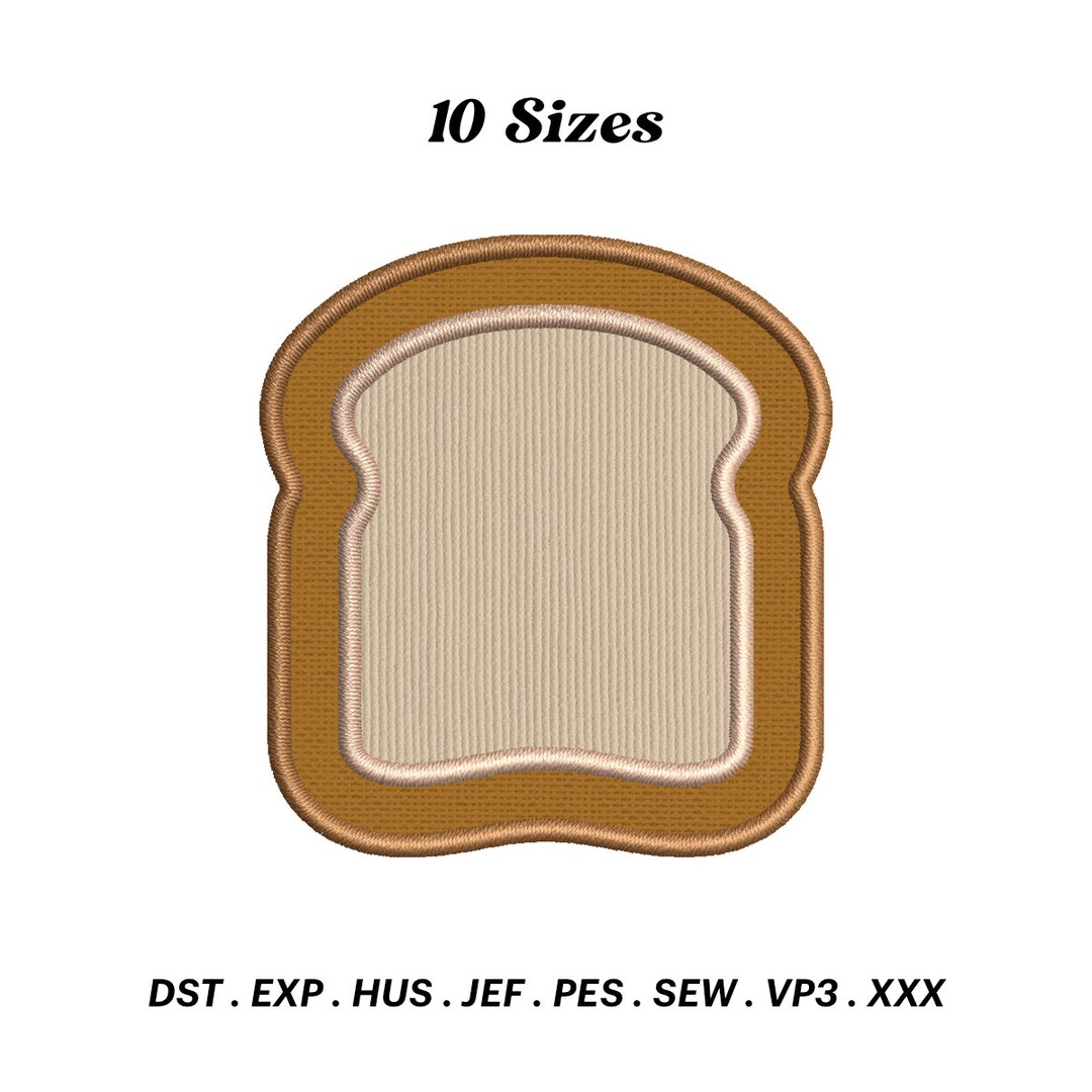Bread Applique Embroidery Design, Bread Slices, Machine Embroidery ...