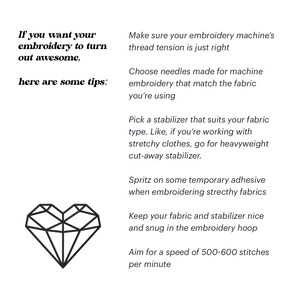 Heart Diamond Shape Embroidery Design, Diamond Geometric Heart File ...