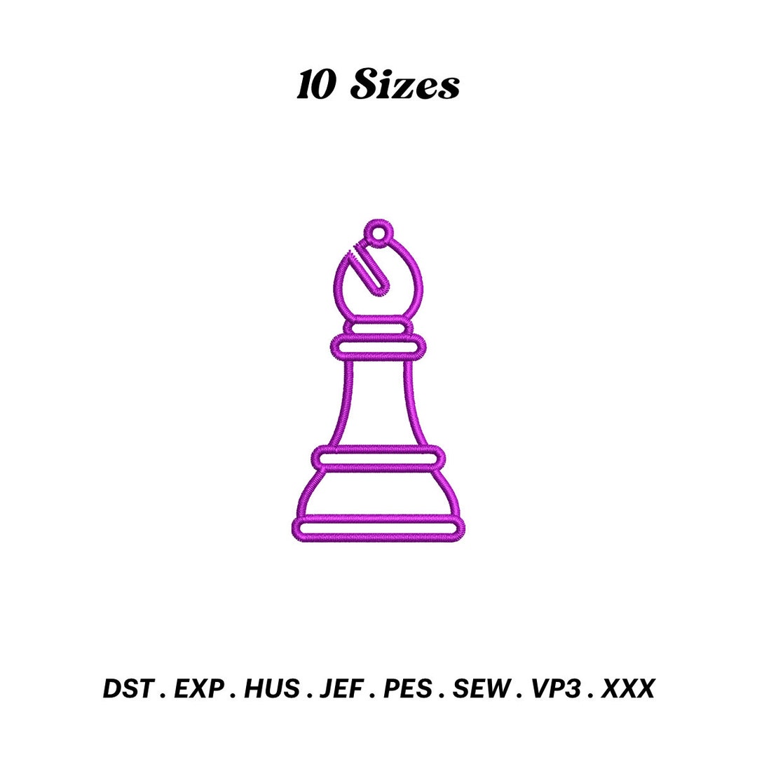 Bishop Chess Pieces Embroidery Design, Chess Club Designs Embroidery ...