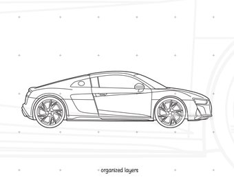 Audi R8 Svg | Etsy UK