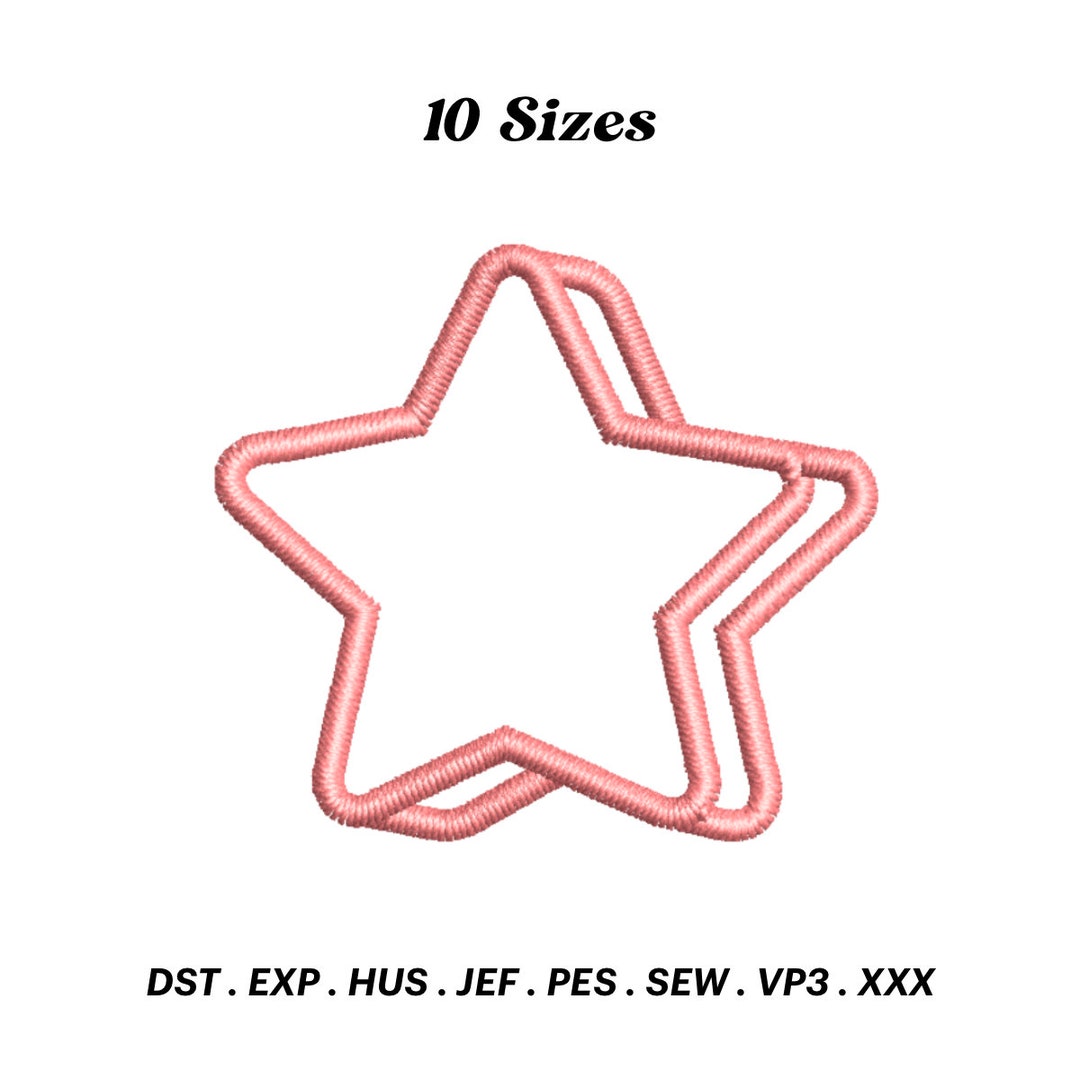 Star Badge Embroidery Design: Mini Patch Applique (digital Download) - Etsy