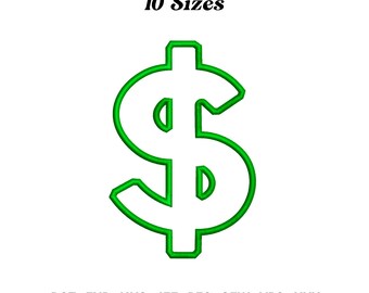 Dollar Sign Machine Embroidery Design , Instant Download - Etsy