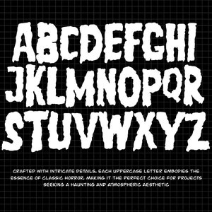 Scary Frank Font, Horror Font, Spooky Halloween Typeface, Handwritten ...