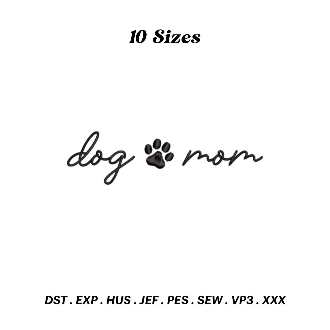 Dog Mom Embroidery Design, Gift for Mother, Dog Lover Embroidery ...