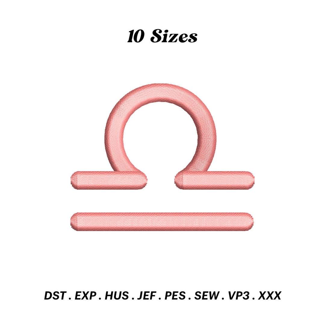 Libra Zodiac Sign Embroidery Design (digital Download) - Etsy