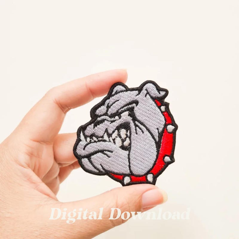 Bulldog Embroidery - Etsy