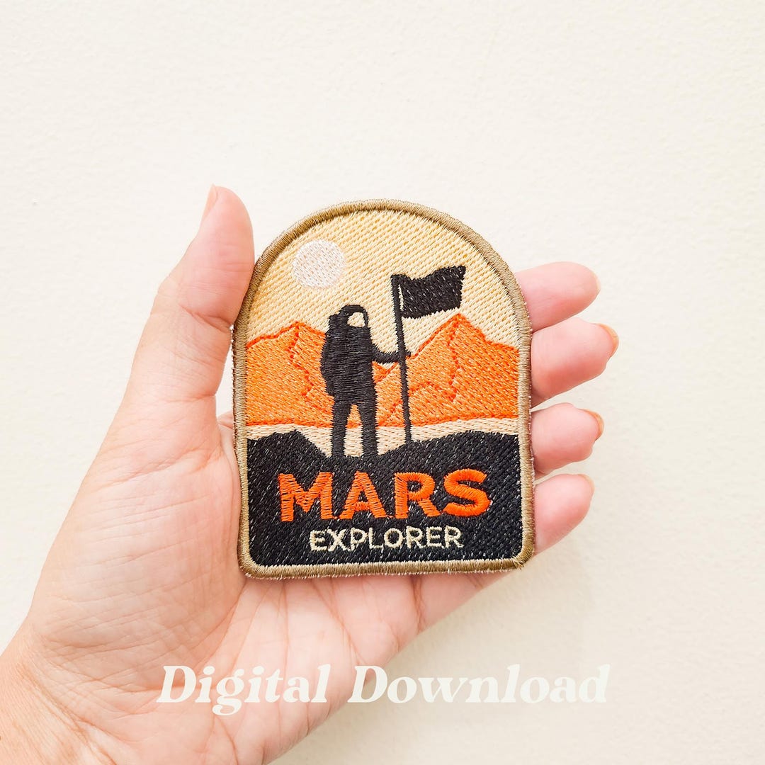 Mars Explorer Embroidery Design, Planet Embroidery, Astronaut Stitching ...