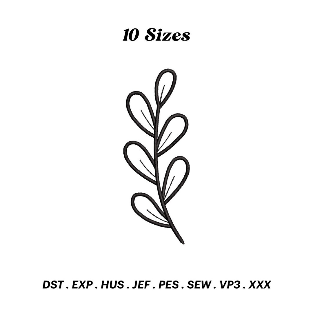 Leaf Embroidery Design, Tree Leaf Designs, Machine Embroidery Design ...