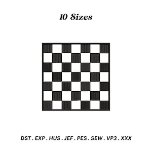 Checkerboard Embroidery Design: Chess Stitch Pattern (digital Download ...