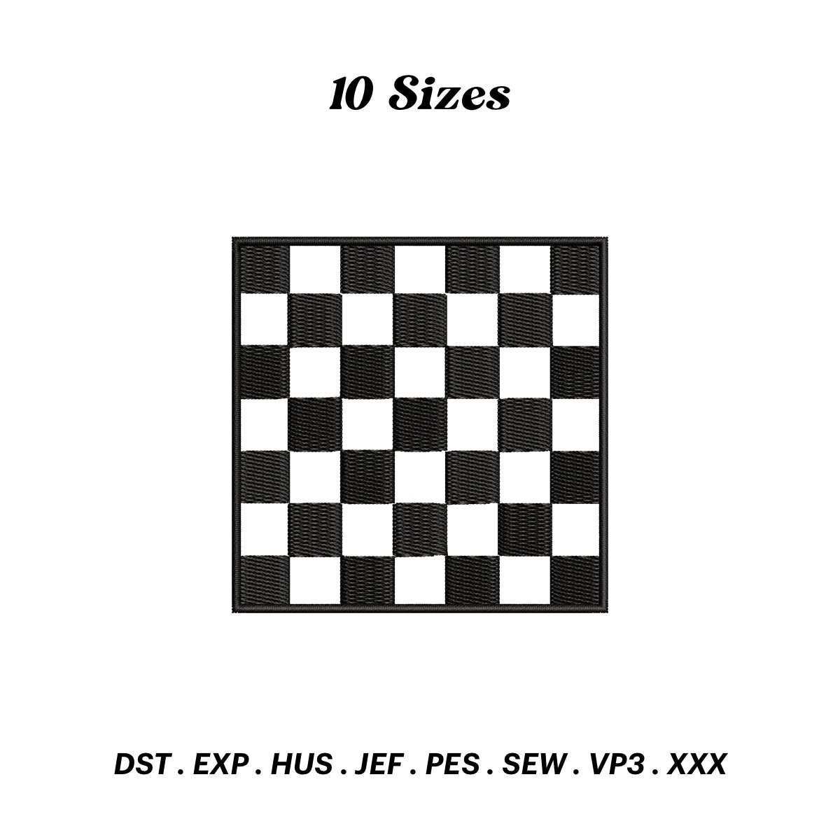 Checkerboard Embroidery Design: Chess Stitch Pattern (digital Download ...