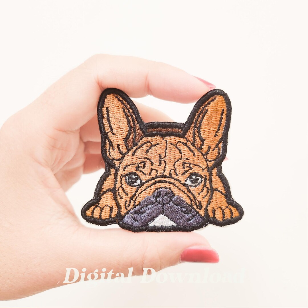 Bulldog Embroidery Design: Pet Embroidery Patch (digital Download) - Etsy