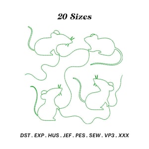 Rats Quilt Embroidery Design: Mouse Quilt Block Pattern (digital ...