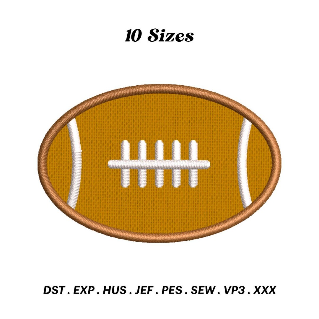 Rugby Ball Applique Embroidery Design, American Football Designs, Rugby ...