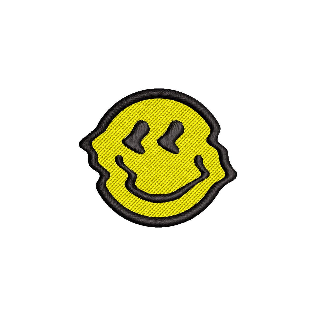 Glitch Smiley Face Embroidery Patch: Retro Emoji (digital Download) - Etsy