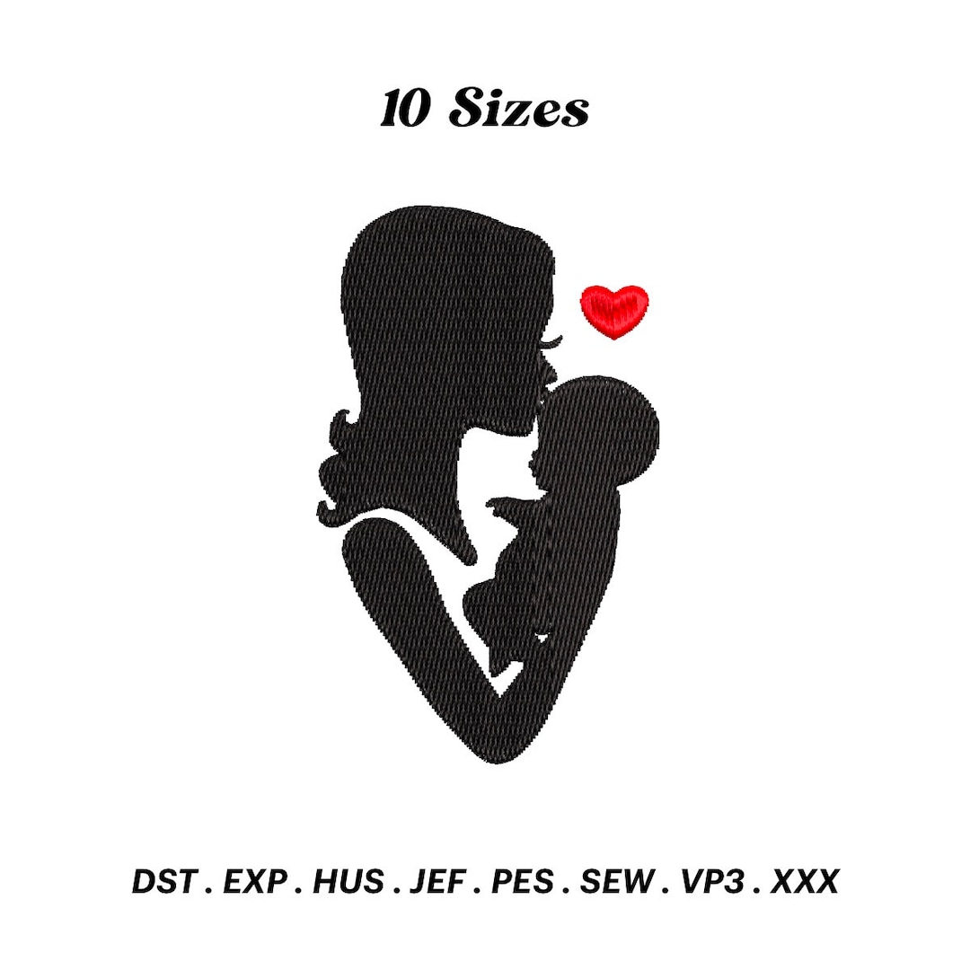 Baby and Mother Embroidery Design, Gift for Mother, Mother Holding ...
