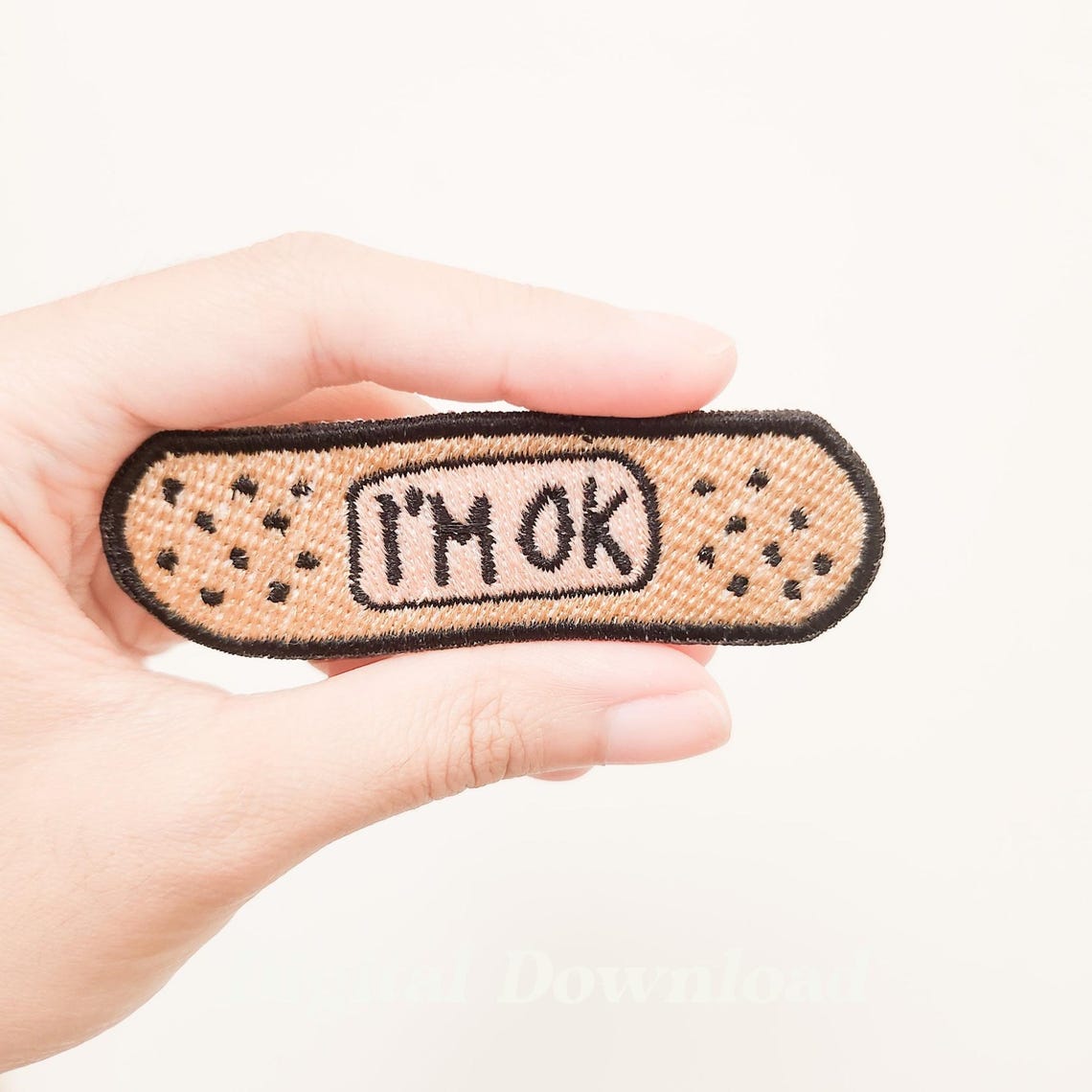 I'm OK Band Aid Embroidery Design: Humor Patch (digital Download) - Etsy