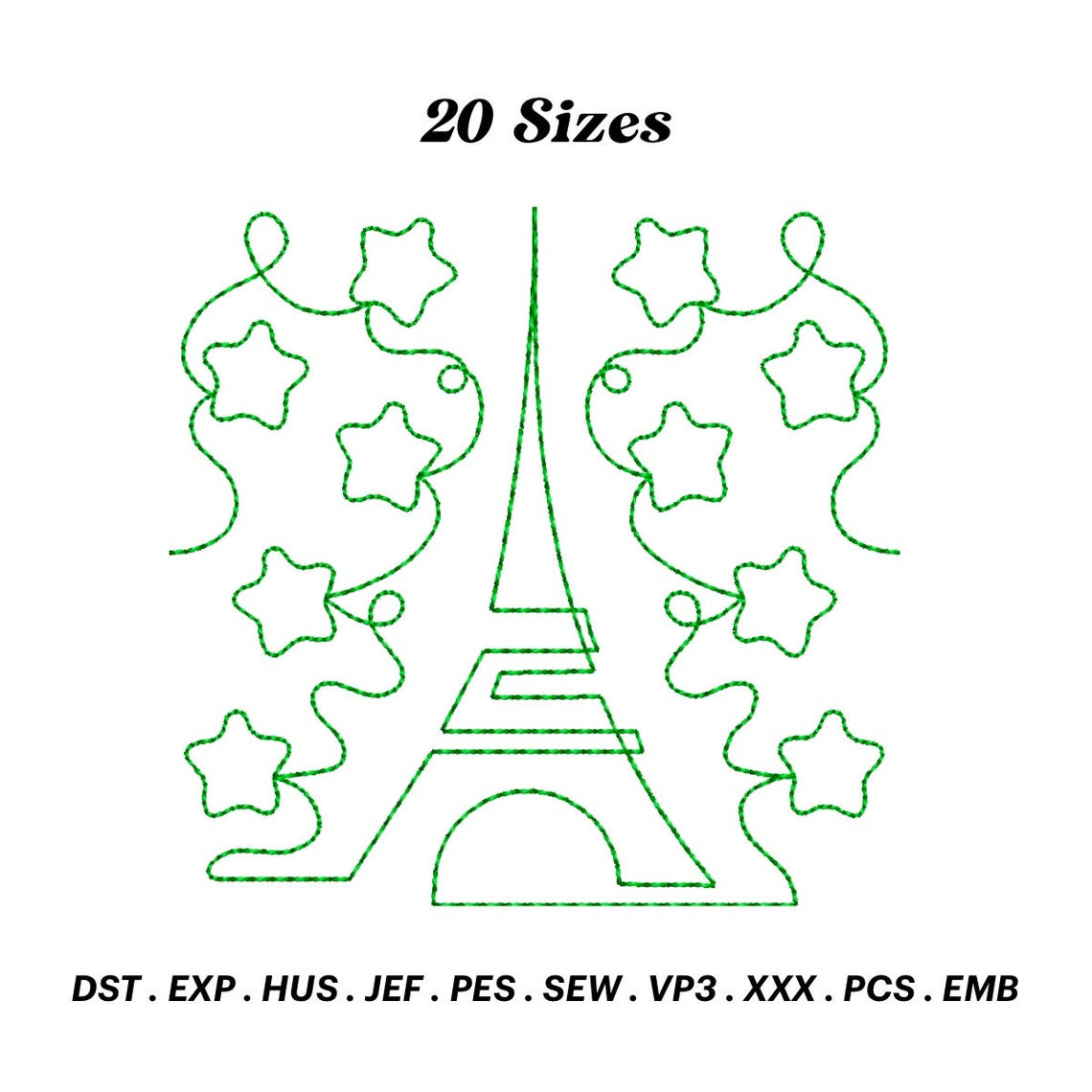 Eiffel Tower Embroidery Design: Paris Quilt Block Pattern (digital ...