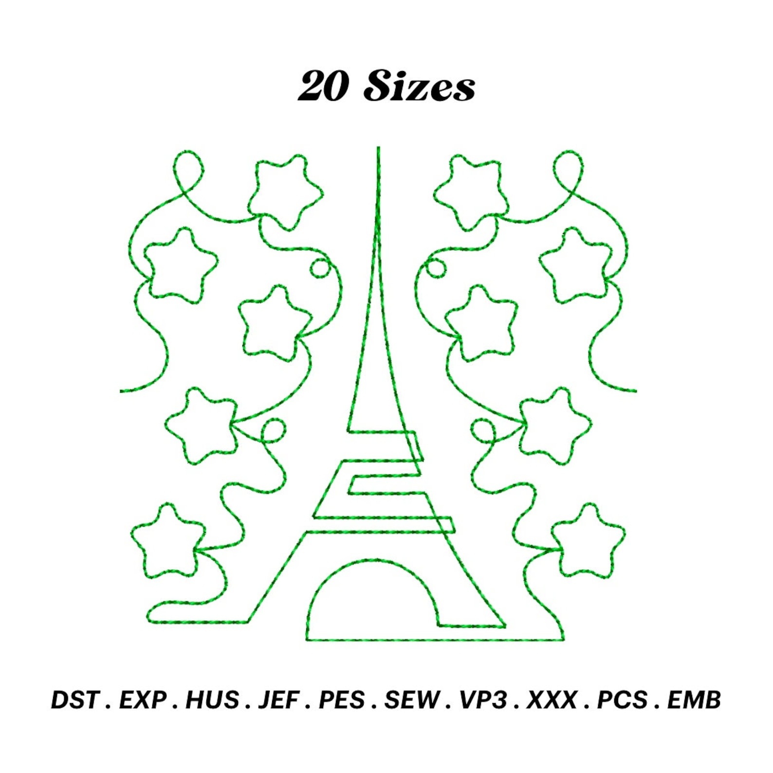 Eiffel Tower Embroidery Design: Paris Quilt Block Pattern (digital ...