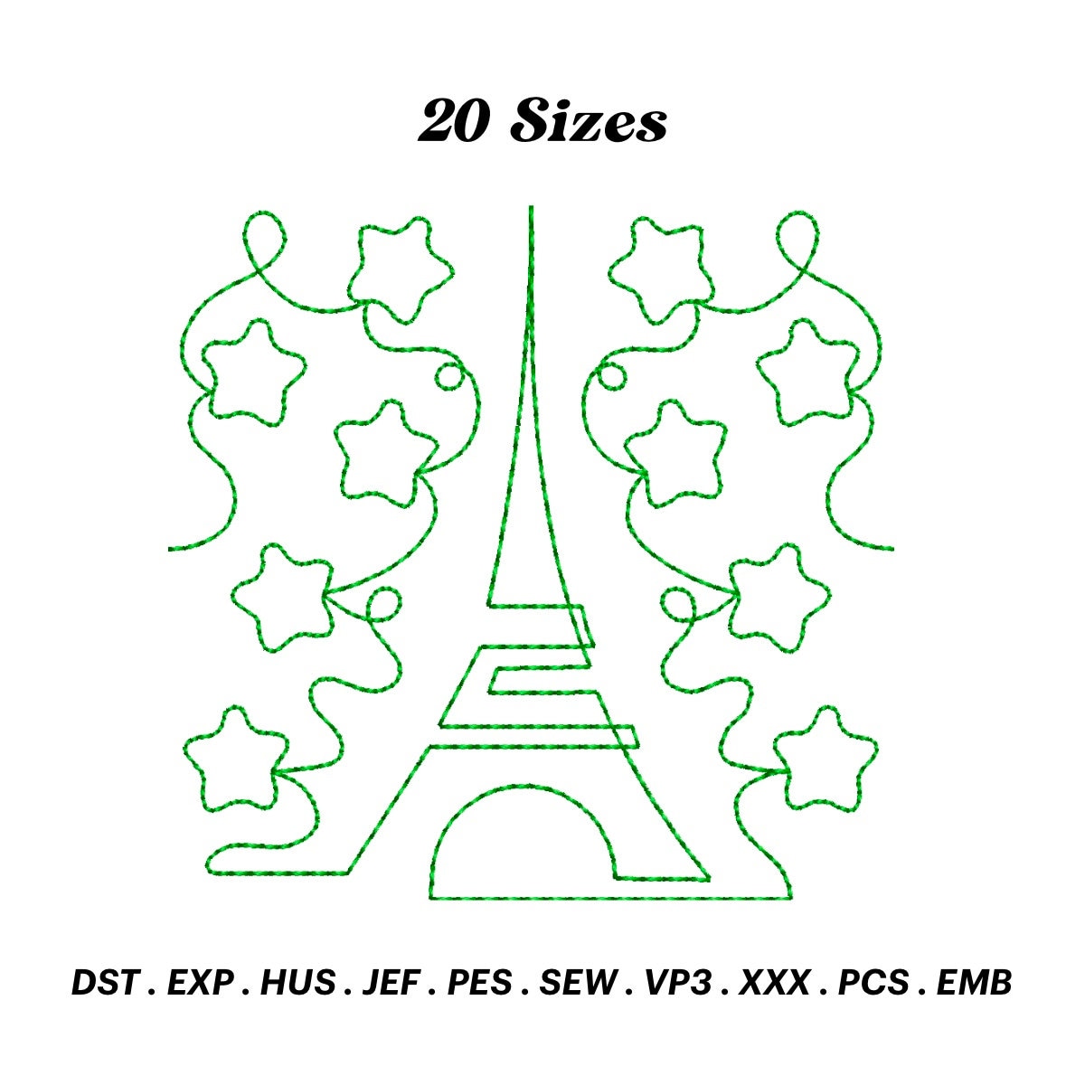 Eiffel Tower Embroidery Design: Paris Quilt Block Pattern (digital ...