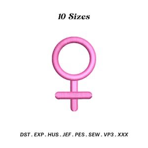 Female Sign Embroidery Design: Gender Symbol (digital Download) - Etsy