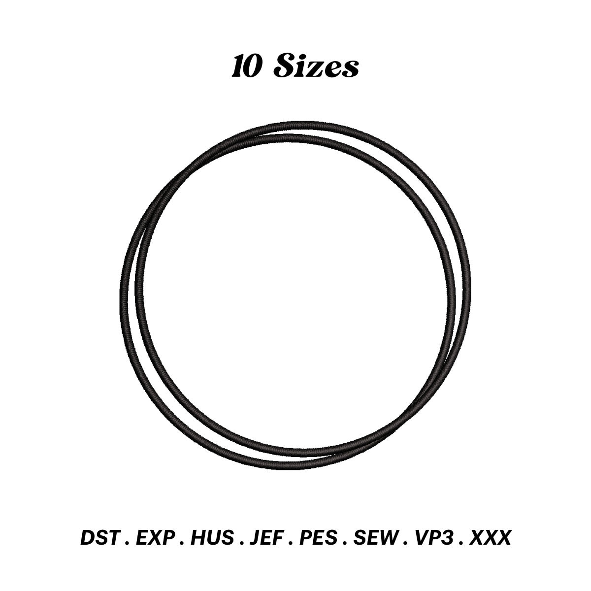 Circle Wire Frame Embroidery Design: Double Border (digital Download ...