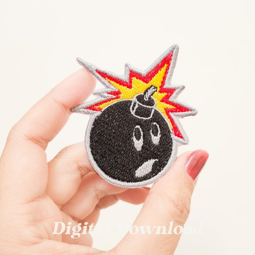 Cartoon Bomb Embroidery Design: Game Patch (digital Download) - Etsy
