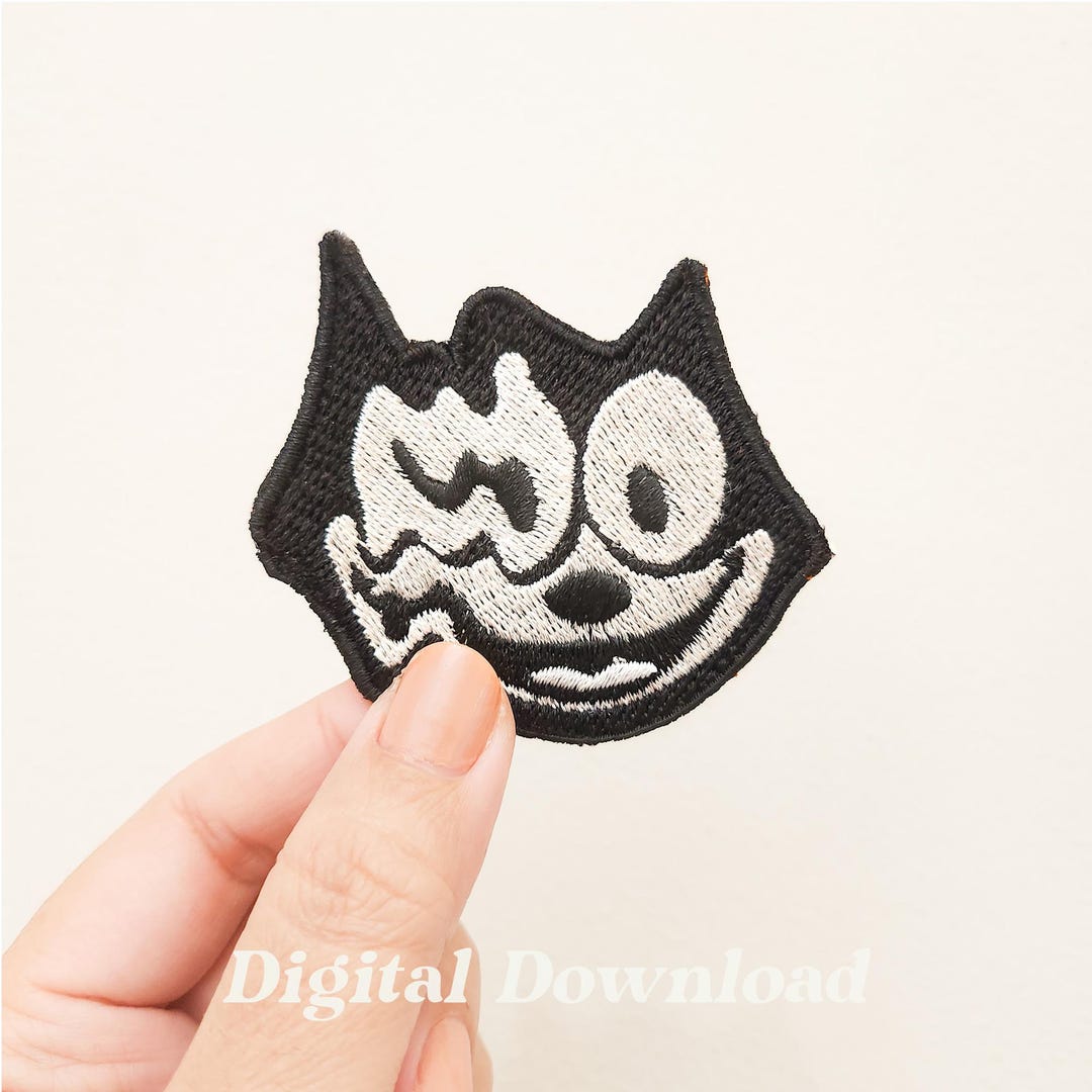 Cat Acid Embroidery Design, Cartoon Cat Embroidery, Cat Acid Patches ...