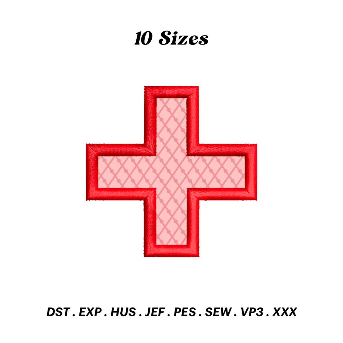 Red Cross Sign Applique Embroidery Design: First Responder (digital ...
