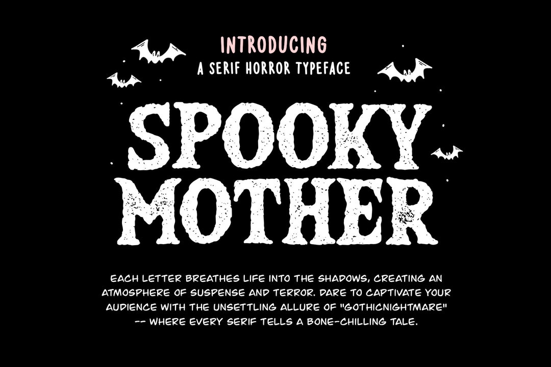 Spooky Mother Font: Serif Horror Typeface (OTF, TTF, SVG) - Etsy