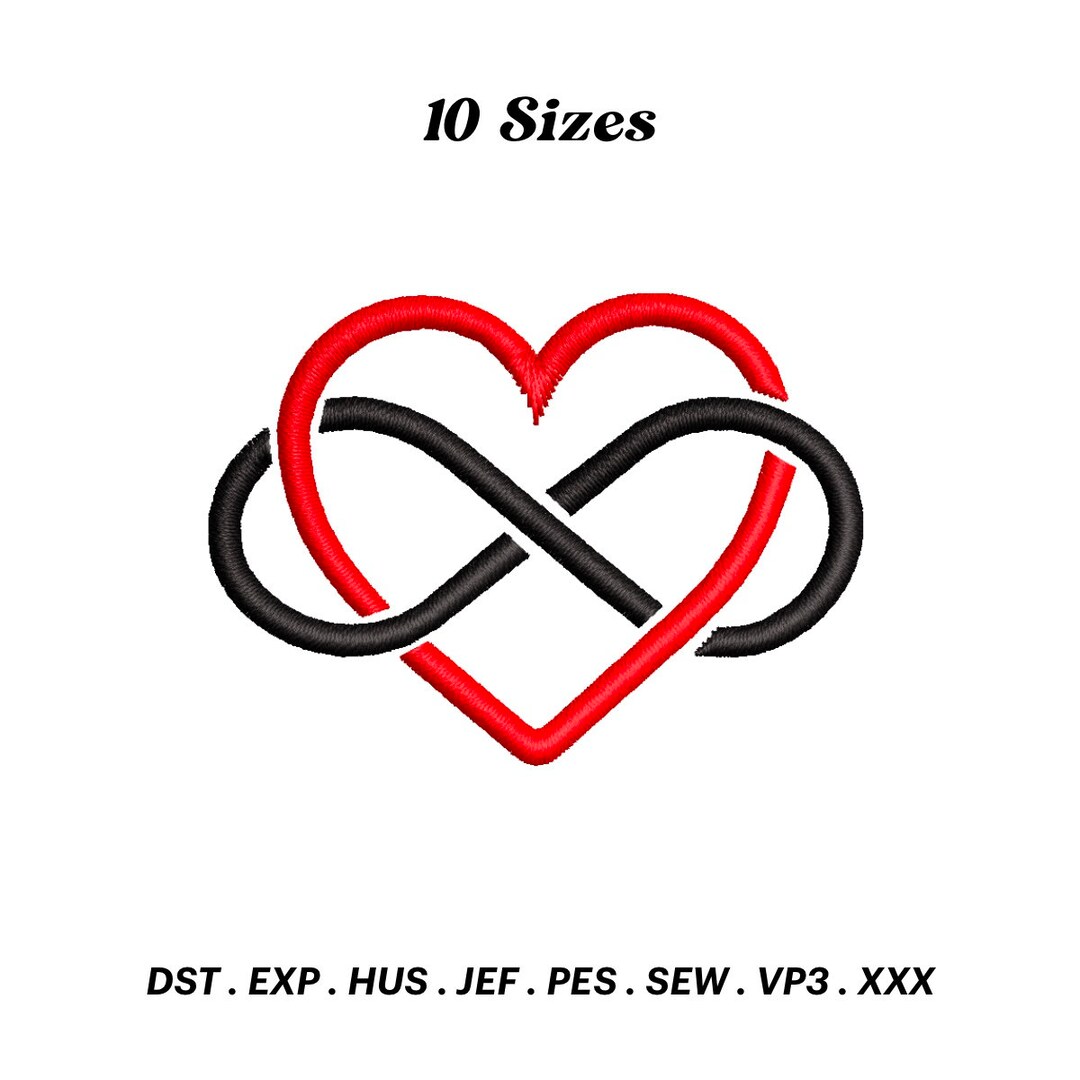 Infinity Love Sign Embroidery Design, Valentine Day Gift, Machine ...