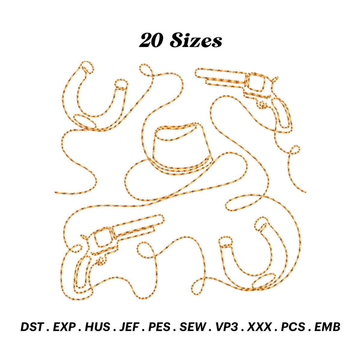 Cowboy Quilt Embroidery Design: Western Rodeo Pattern (digital Download ...