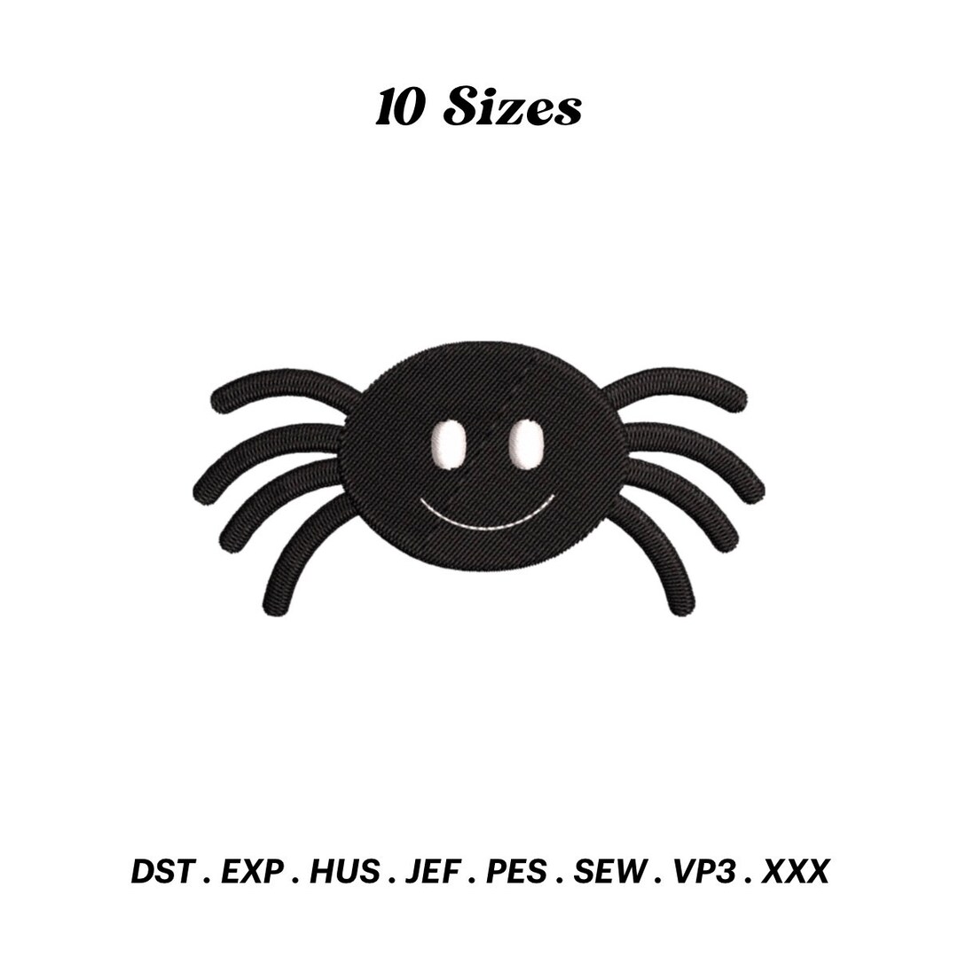 Cute Spider Embroidery Design, Halloween Decoration Designs, Trick or ...