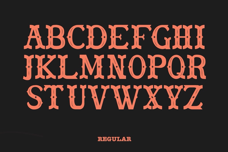 Astro Bandit Font: Western Serif Typeface (OTF, TTF, SVG) - Etsy