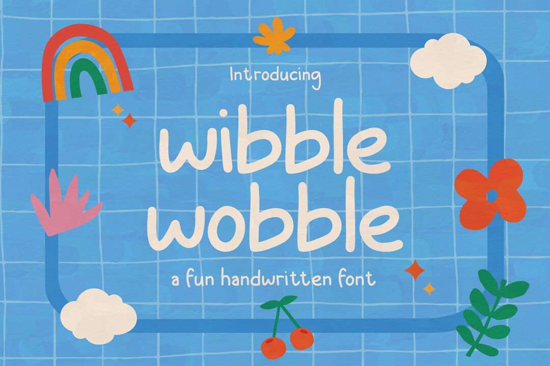 Wible Woble - Handwriting Font, Fun Design, Goodnotes Decor, Journaling ...