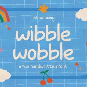 Wible Woble - Handwriting Font, Fun Design, Goodnotes Decor, Journaling ...