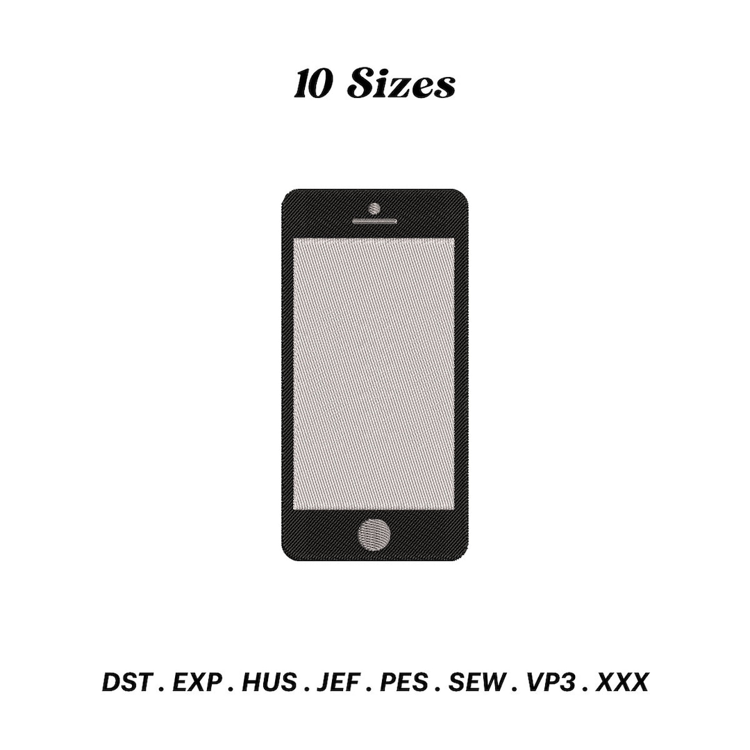 Phone Embroidery Design, Cell Phone Embroidery Pattern, Machine ...
