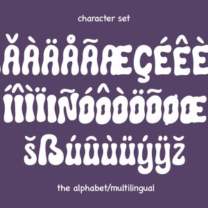 Purple Saturday Font, Groovy Font, Cute Handwriting, Retro Vintage ...