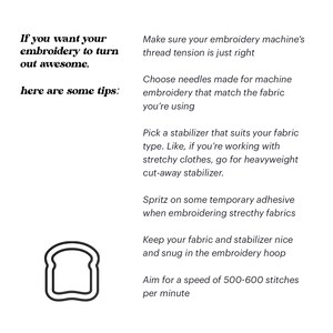 Bread Applique Embroidery Design, Bread Slices, Machine Embroidery ...