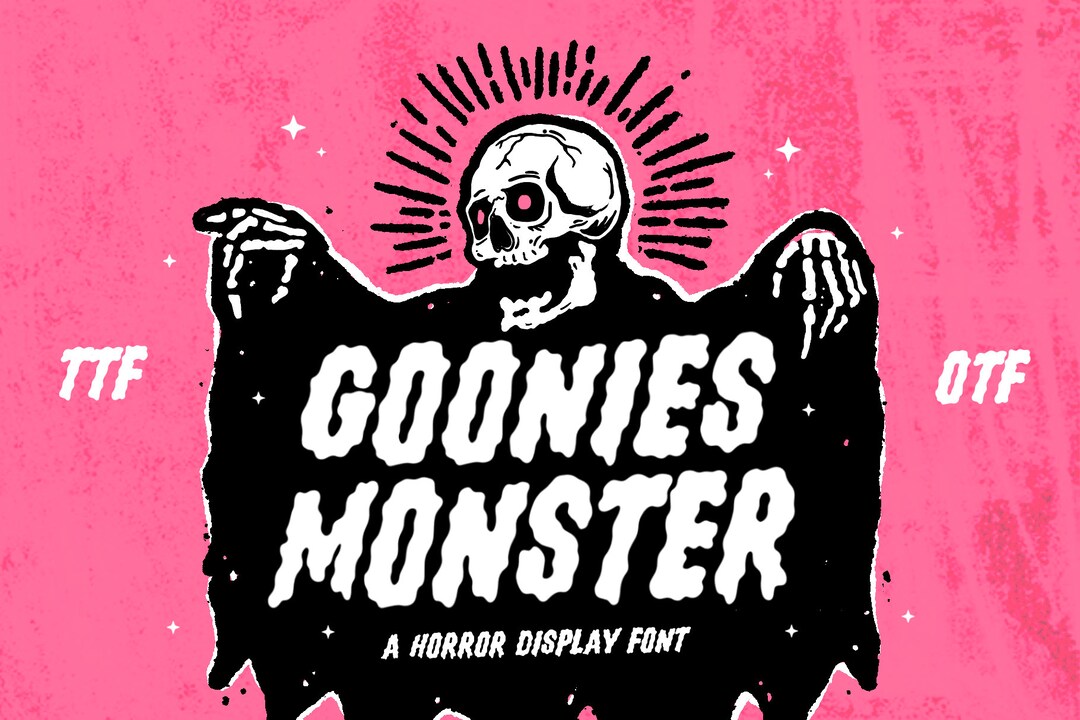 Goonies Monster Font: Scary Handwriting Font (OTF, TTF, SVG) - Etsy