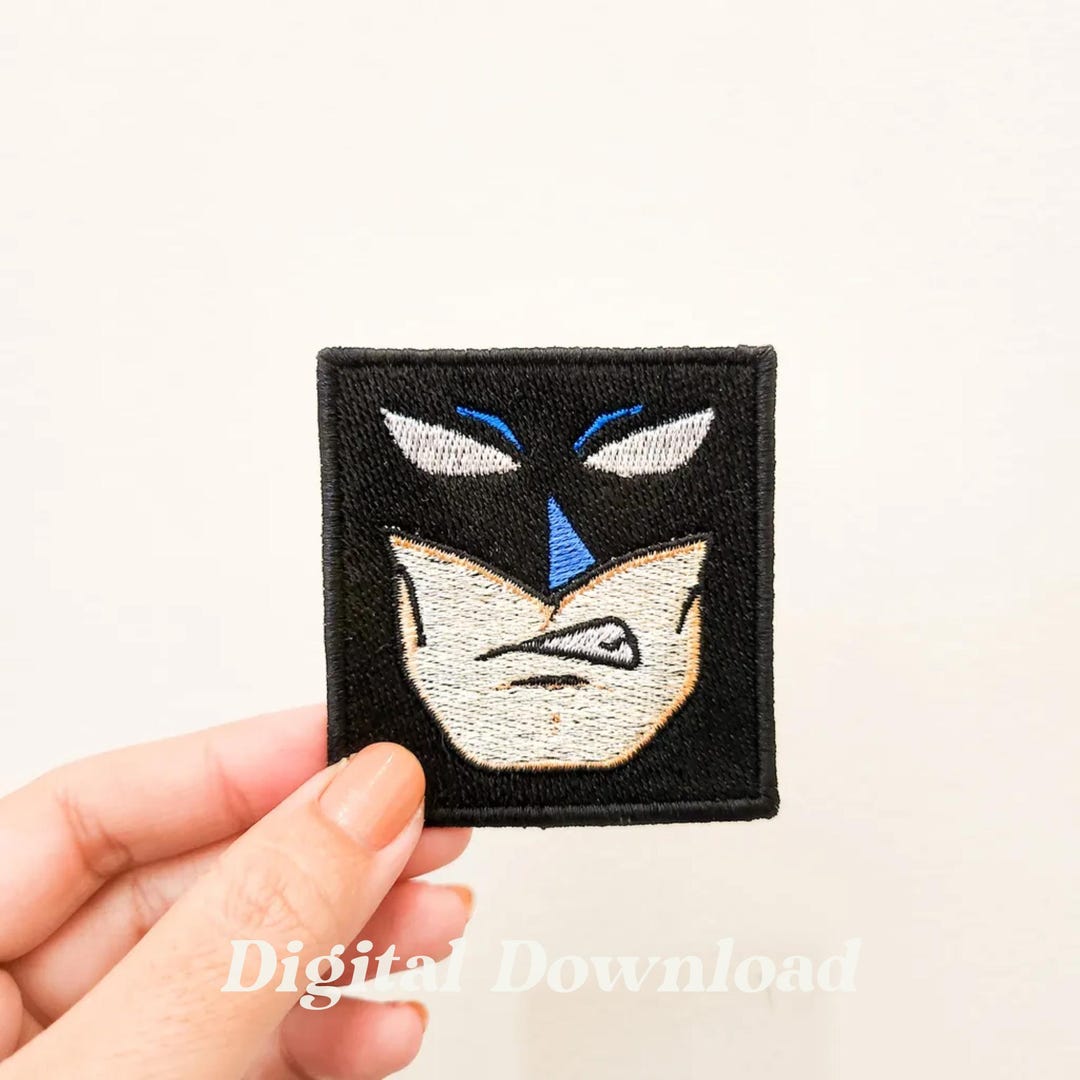 Bat Hero Face Embroidery Design, Superhero Patches, Hero Mask Embroidery, Digital Embroidery ...