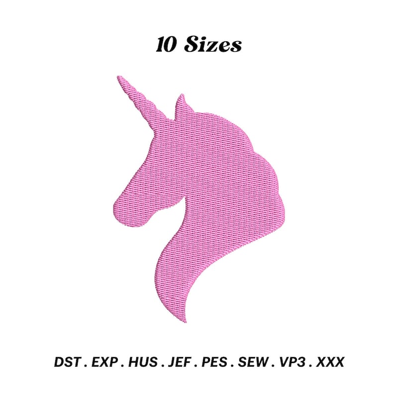 Unicorn Head Embroidery Design - Etsy