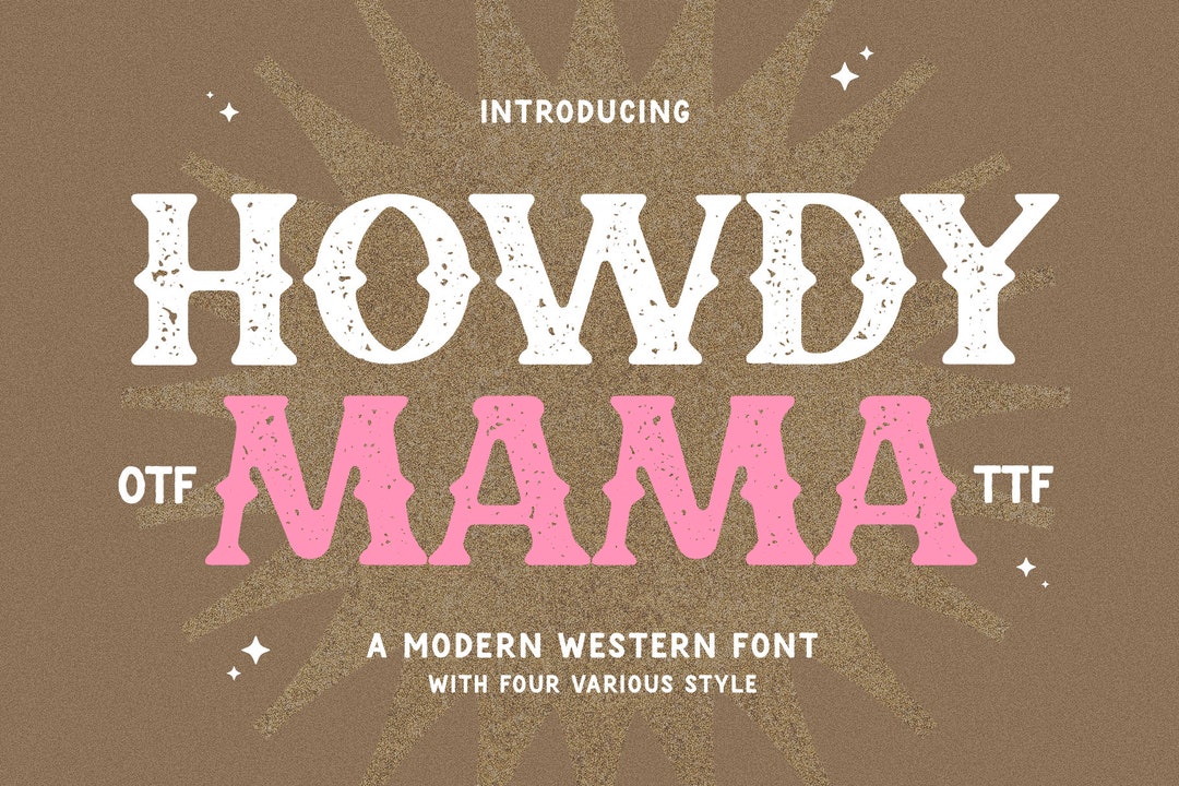 Howdy Mama Western Font, Stamp Font, American West Font, Wild Font ...
