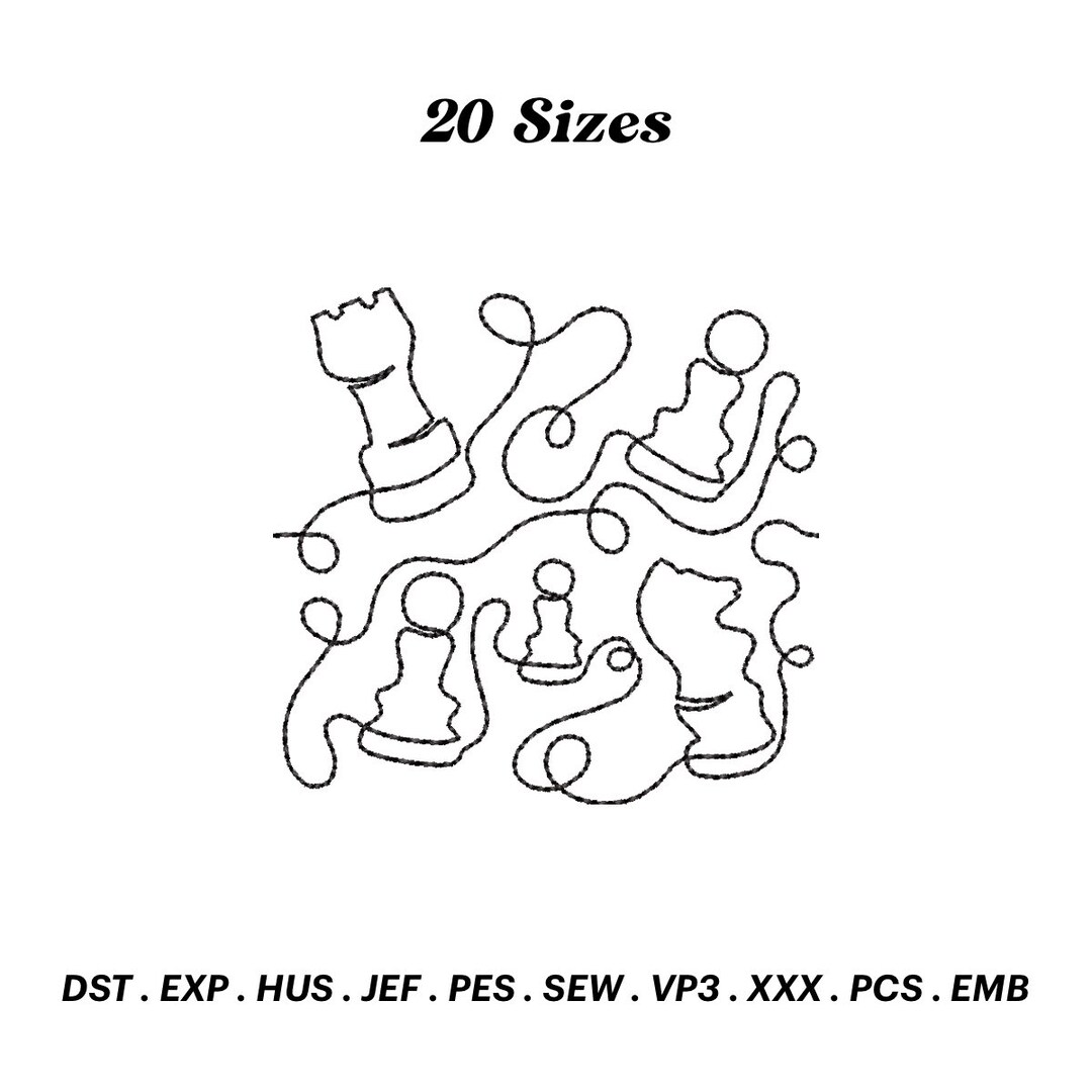 Chess Quilt Embroidery Design, Check Mate Chess Quilt Block Embroidery ...