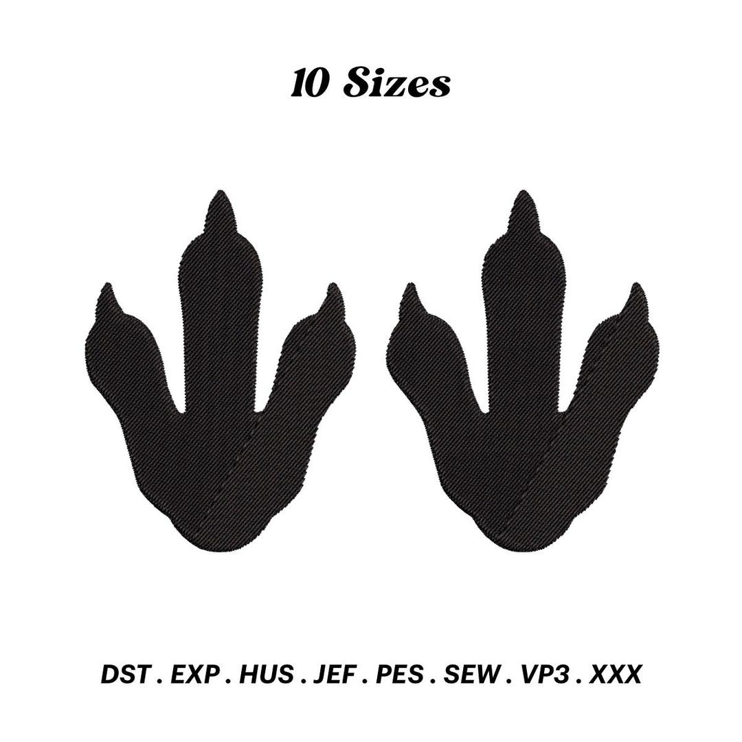 T-rex Footprint Embroidery Design: Dinosaur Scene (digital Download) - Etsy