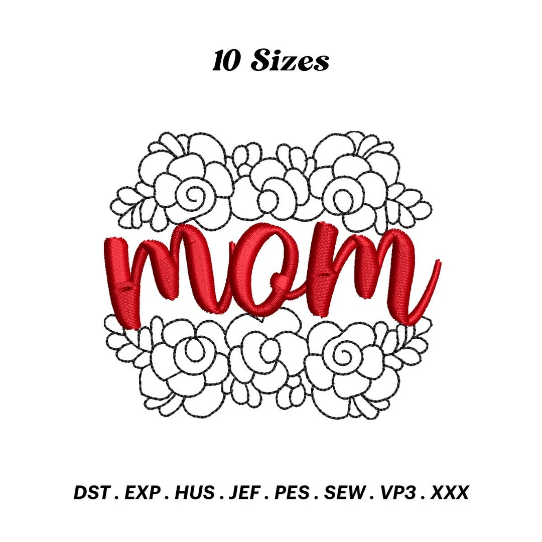 Flower Mom Embroidery Design: Floral Mama Life (instant Download) - Etsy